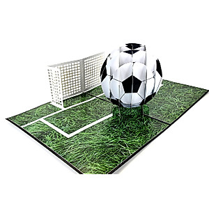 Soccer Pop Up Birthday Card, 3D Greeting Card, Congratulations Card for Sports Fan, Soccer Team