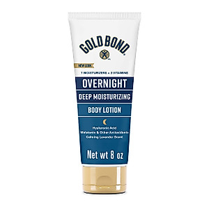 Gold Bond Overnight Deep Moisturizing Lotion, 8 oz., Skin Therapy Lotion With Calming Scent