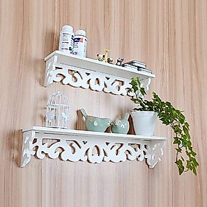 Gilroy Floating Wall Shelves Bookshelf White Wall Mounted Decorative Display Wall Shelf Storage Rack