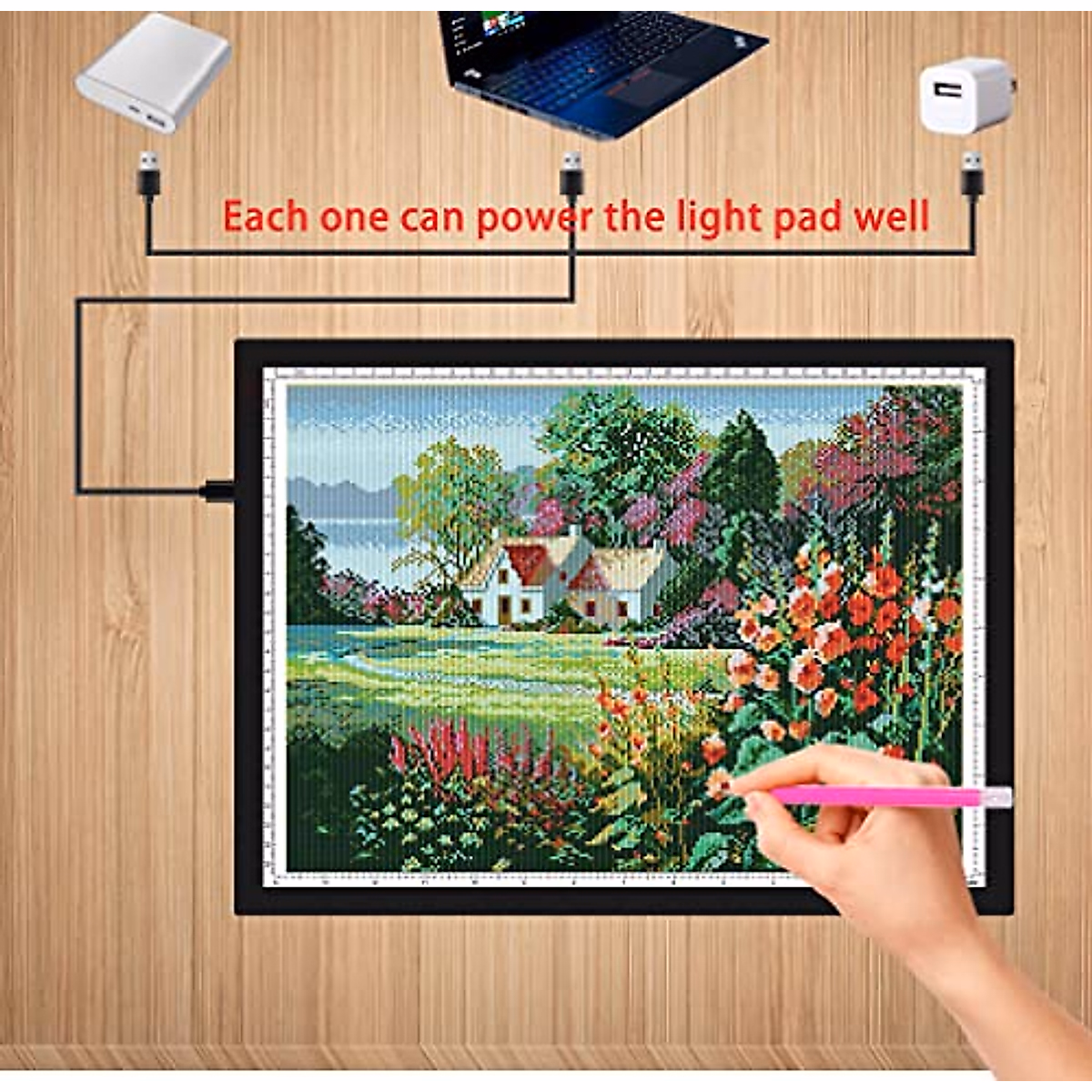 Light Board A3, 16.6×12.6inchs Light Pad, Side Button Design, 9 Levels/Stepless Dimming, Super Bright Light Box Widely for Tracing, Drawing, Weeding Vinyl, Diamond Painting etc