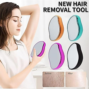 Bleam Crystal Hair Eraser 2023, Crystal Hair Remover for Women and Men, Painless Exfoliation Magic Crystal Hair Remover Crystal Smooth Hair Remover for Legs (Pink)