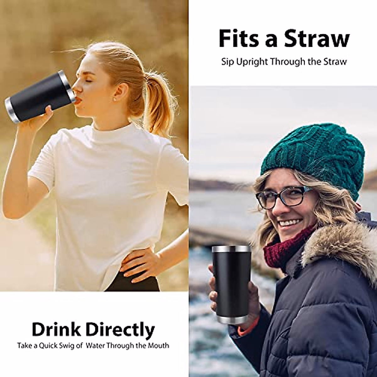 20 oz Tumbler Lid Replacement Lids Compatible for YETI 20 oz Tumbler, 10/24 oz Mug and 10 oz Lowball, 2 Pack Spill Proof Cup Lids Covers, Replacement Lids for Tumblers