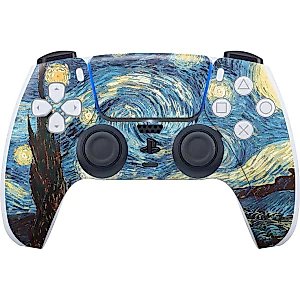 Skinit Decal Gaming Skin Compatible with PS5 Controller - Officially Licensed Van Gogh - The Starry Night by Van Gogh Design
