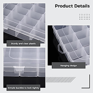 Anjetan 36 Grids Clear Plastic Organizer Box