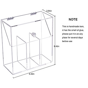 FOOCORDDY Covered Makeup Brush Holder with Dustproof Lid and Pearls Beads, Large Capacity Acrylic Clear Cosmetic Brush Storage Organizer for Vanity