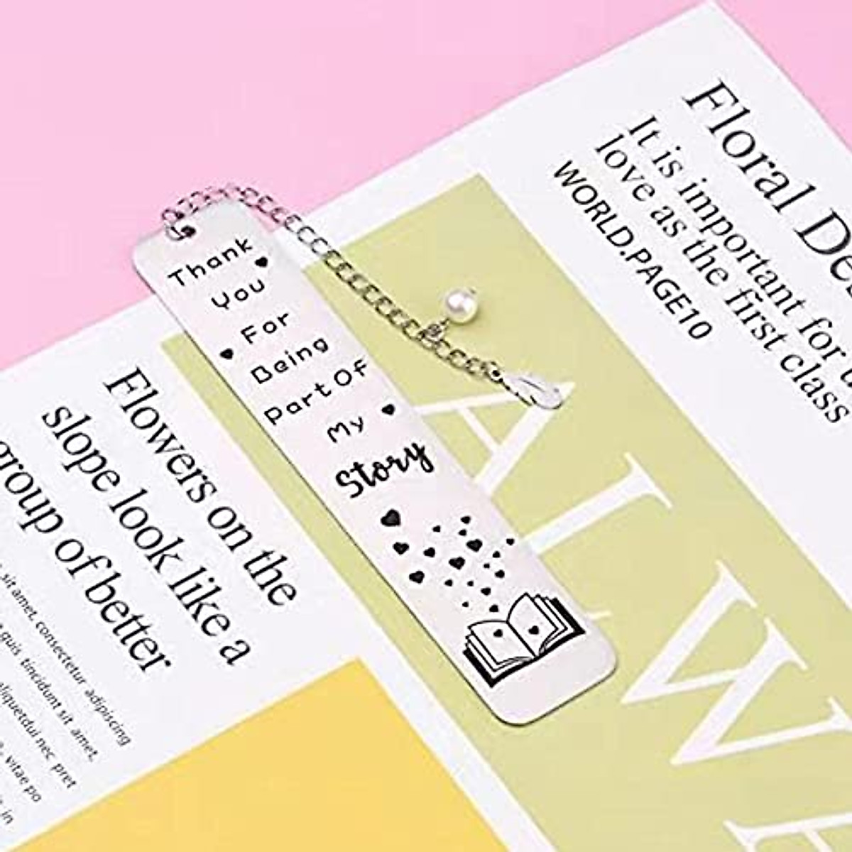 WNPXQNT DHliIQQ Steel Reading Bookmarks,Thank You Appreciation Gift for Women Tassel Men Collea Bookmark for Coworker with