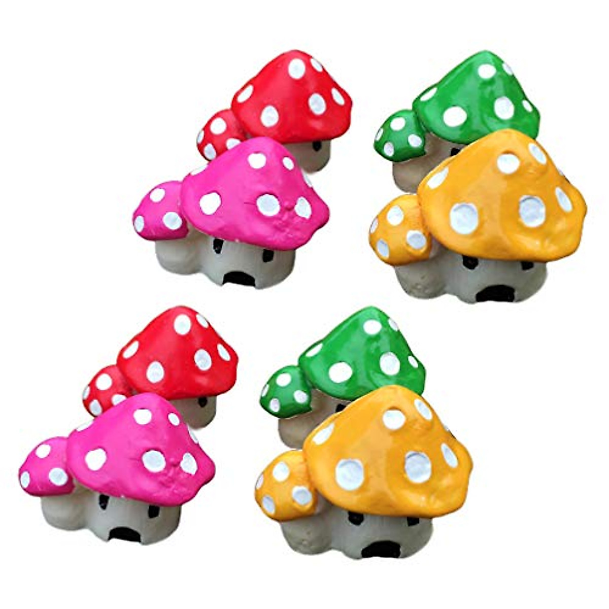 Cabilock 8 Pcs Bonsai Craft Decor Mushroom DIY Craft Mini Decor Table Micro Landscape Decoration Fariy Garden Ornament Resin Crafts Plant Decorations Plants Decor Miniature Supplies