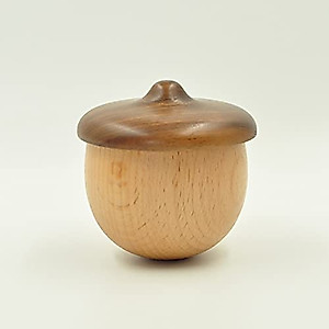 ENVIABELL Acorn Music Box - Handmade Walnut and Beech Wooden Music Box for Boys,for Birthday Mother's Day, Handmade Music Boxes for Women, Handmade Music Boxes Craft