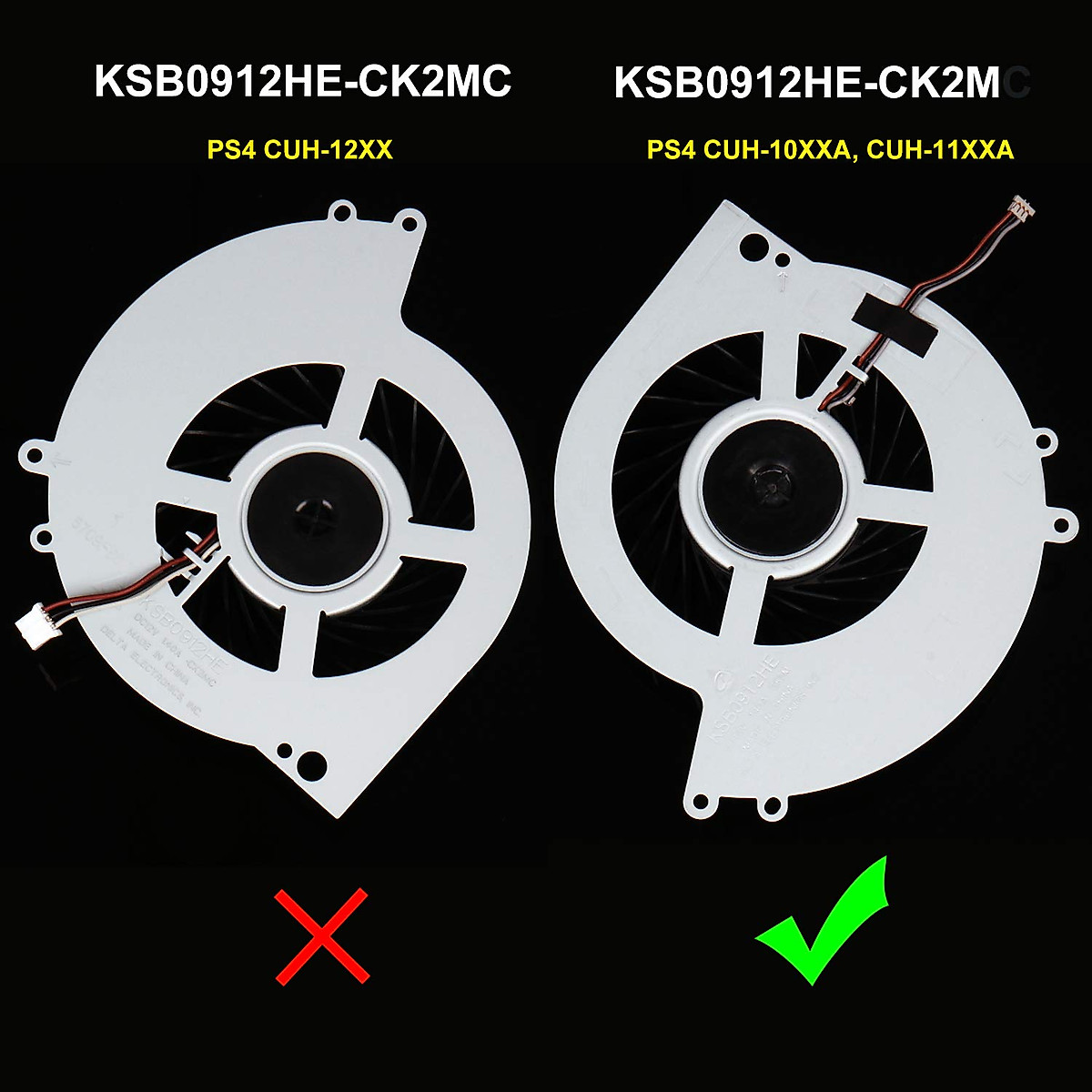 ARLBA New Internal PS4 Cooling Fan Replacement for Sony PlayStation 4 Game Consoles CUH-1100A CUH-1115A CUH-1000A CUH-1001A 1006A CUH-10XXA CUH-11XXA KSB0912HE CK2M 500G Series w/Repair Tools kit