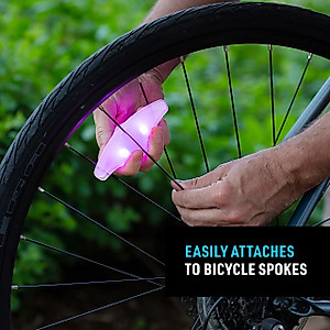 Nite Ize SpokeLit Wheel Light - Bicycle Spoke Light for Visibility and Safety - LED Lights for Bike Wheels - Bicycle Wheel Light - Rechargeable Battery - Disc-O Select