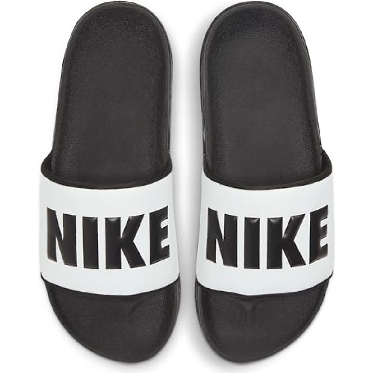 Nike Women's Offcourt Padded Insole Slip On Slide Slippers, Black/Black-summit White, 7