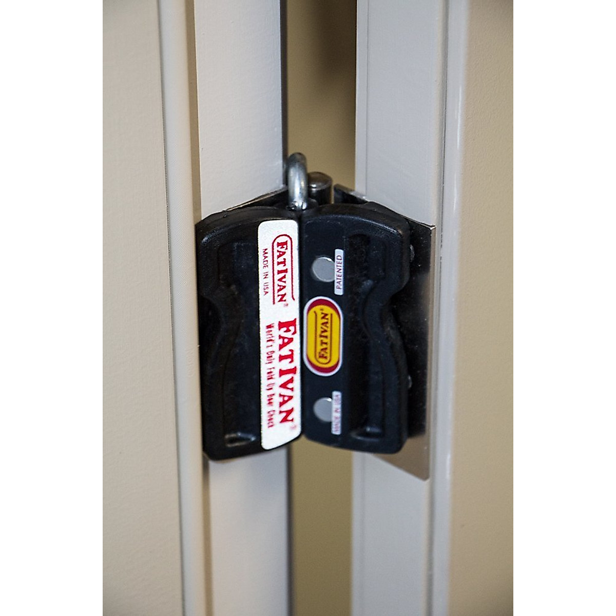 The Original Fat Ivan Fold Up Doorstop Wedge with Magnet - Black (2 Pack)