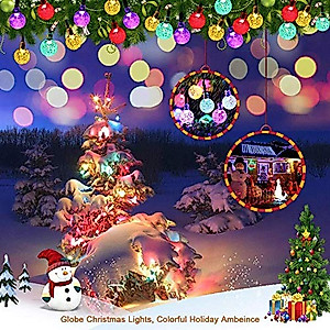 LIUPENGWEI Solar String Light, 50LED Outdoor Crystal Ball Christmas Decorative Lights Christmas Tree Lawn Garden Home Solar Water Dew Lamp Garden Ghost Light