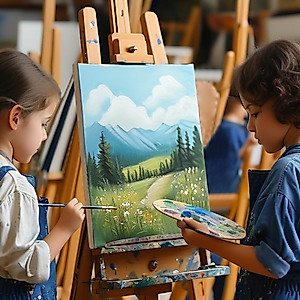 GOTIDEAL Stretched Canvas, Multi Pack 4x4", 5x7", 8x10",9x12", 11x14" Set of 10, Primed White - 100% Cotton Artist Canvas Boards for Painting, Acrylic Pouring, Oil Paint Dry & Wet Art Media