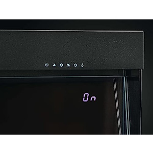 Napoleon Trivista Pictura 60 - NEFL60H3SV - Wall Hanging Electric Fireplace, 60-in, Black, Glass Front, Realistic Flames, LED Ember Bed, Adjustible Flame Height/Colours, Remote Included