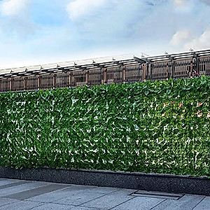 Artificial Ivy Privacy Fence Screen,19.6x118inch Artificial Hedges Fenceand Faux Ivy Vine Leaf Decoration for Outdoor Garden Porch Patio Home Yard