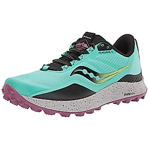 Saucony Women's Peregrine 12 Running Shoe, Cool Mint/Acid, 8