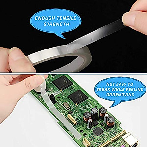 Zonon 4 Piece 108 ft Heat Resistant Tape for Sublimation, Clear Heat Press Dispenser, Shrink Transfer, High Resistant Temperature Tape for Electronics, Printing, Circuit Board, Vinyl(10 mm)