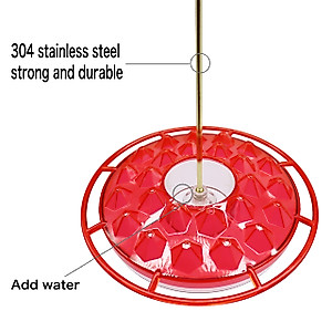 Hummingbird Feeders for Outdoors, Leak Proof, Hanging Bird Feeder for Hummingbirds, with 25 Feeding Ports, Easy to Fill and Clean, Suit for Garden
