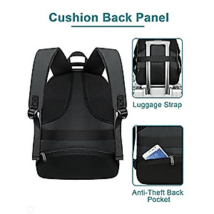 MATEIN Travel Laptop Backpack for Men, Water Resistant Anti-Theft Bag with USB Charging Port Fits 15.6 Inch Computer, Sturdy Work Business Backpacks for Men Women Gifts, Lightweight Casual Daypack