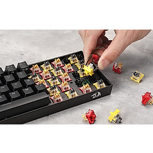 Redragon 60% Gaming Keyboard & A113 Hot-swap Mod Mechanical Switches (24pcs) Bundle