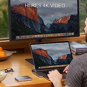 HyperDrive Mac USB C Hub Adapter, Multi-Port Hub MacBook Pro 2020 2019-2016, MacBook Air 8-in-2 Dongle w Thunderbolt 3, USB-C 100W PD, 4K HDMI, MiniDP, microSD/SD Card Reader, 2xUSB A - Gray