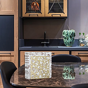 Gold Napkin Holder, Vintage Metal Freestanding Tissue Dispenser for Table,Cocktail Tabletop Paper Stand for Bar Dinner Home Kitchen Restaurant Picnic Party