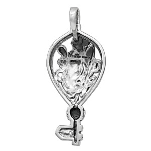 Women's Sterling Silver Frigga's Key Pendant - Viking Norse Goddess of Love and Marriage Jewelry Mother's Day Gift