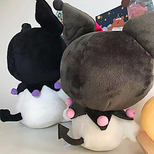 Kawaii Plush Doll 10''/25cm, Skull Motif, Soft Anime Plush Pillow Doll, Lovely Cartoon Stuffed Toy, Cute Birthday Party Favors for Kids Children Girls Fans Collectibles Home Decor, Pink