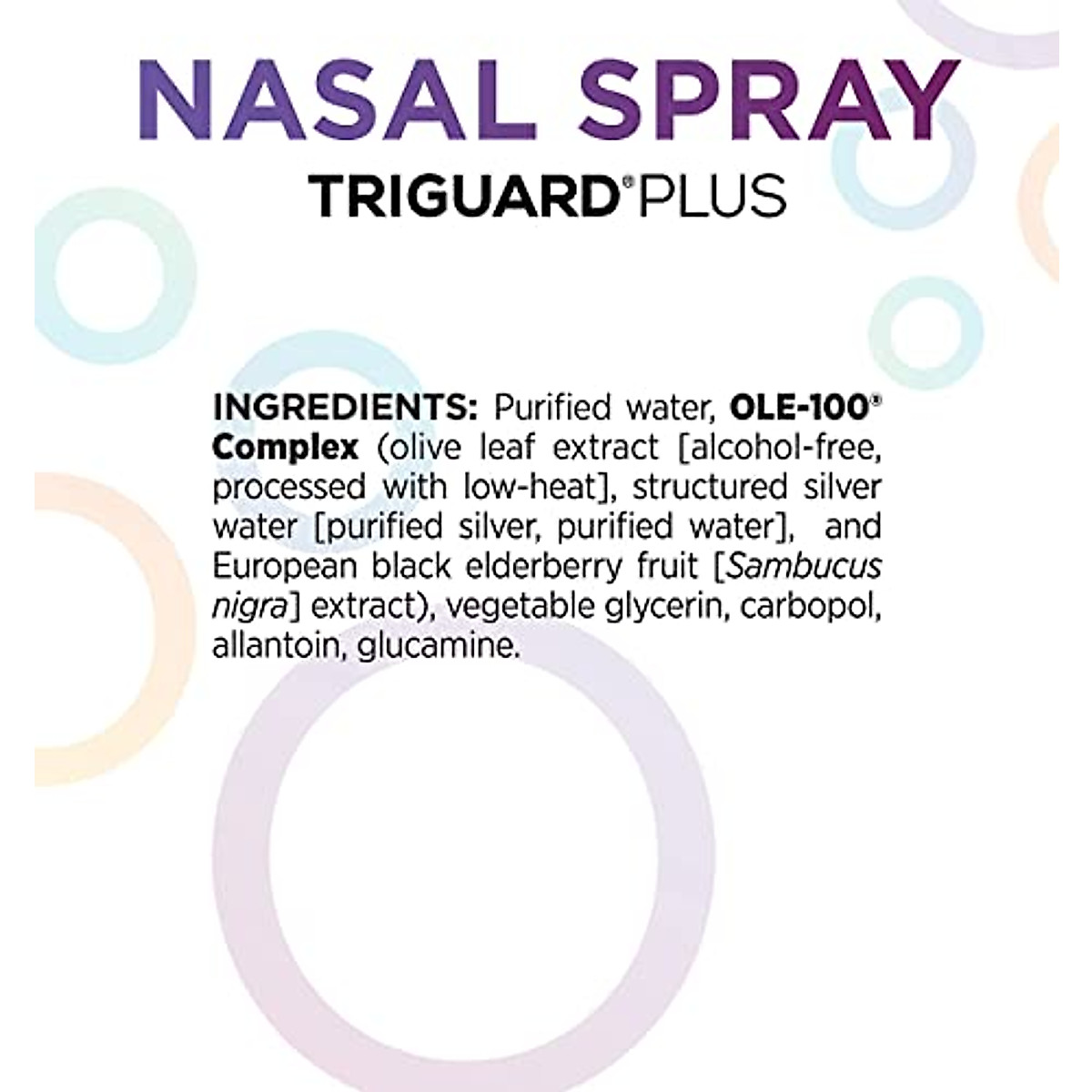 TriGuard Plus Colloidal Silver Nasal Spray with Olive Leaf Extract & Elderberry Extract | Sinus Treatment, Nose Spray & Immune System Booster 2 oz / 60ml
