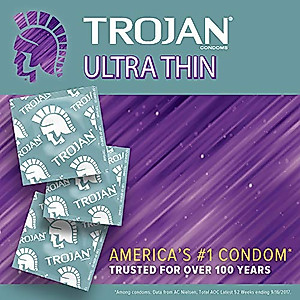 Trojan Ultra Thin Premium Lubricated Condoms - 12 Count
