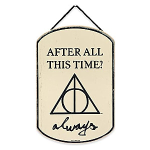Harry Potter After All This Time Hanging Wood Wall Decor With Deathly Hallows Symbol - Vintage Harry Potter Sign