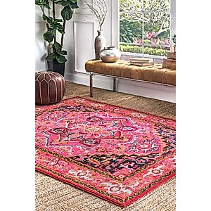 nuLOOM Vintage Mackenzie Accent Rug, 3x5, Violet Pink