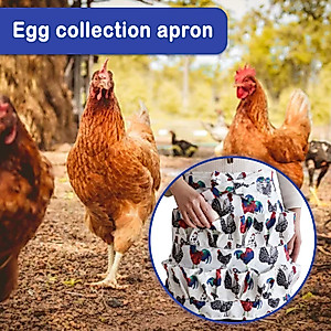 DatingDay Chicken Egg Farm Eggs Gathering Collecting Apron Pocket Perfect for Holding Multiple Egg (30cm*25cm)-3 Pockets for Children