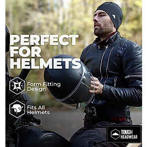 Tough Headwear Winter Skull Caps for Men, Skull Cap Football, Helmet Liner, Running Beanie, Cycling Cap, Motorcycle Skull Cap