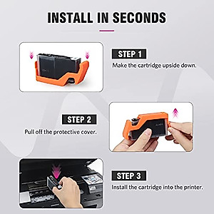 ALLWORK Compatible 564 XL Ink Cartridge Replacement for HP 564XL Combo Pack for HP Officejet 4610 4620 Deskjet 3070A 3521 Photosmart 7510 7525 6515 6510 5520 5510 4622 3520 B209a C6388 (4K/2C/2M/2Y)