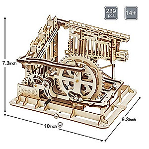 ROKR 3D Wooden Puzzle Mechanical Gears Set DIY Assembly Model Kits Wooden Craft Kits Brain Teaser Games Building Set Best Christmas Birthday Gift for Adults & Kids Age 14+(LG502-Cog Coaster)