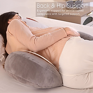BATTOP Pregnancy Pillow Wedge for Belly Support,Portable Pregnancy Pillows for Sleeping Support Legs,Back,Knees,Adjustable Maternity Wedge Pillow with Removable Cover,Travel Pregnancy Pillow