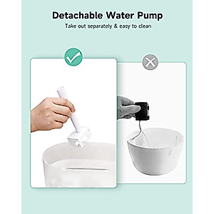 KungFuPet Cat Water Fountain with Wireless Pump, Filtered 3.5L Automatic Pet Quiet Large Dog Water Dispenser for Inside Drinking , BPA-Free