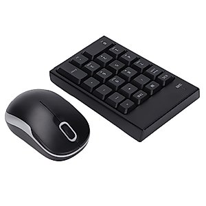 Number Pad 2.4GHz Wireless Number Keypad 1200DPI Sensitive Durable Number Pad Mouse Combo for Home Office Travel, USB Numeric Keypad