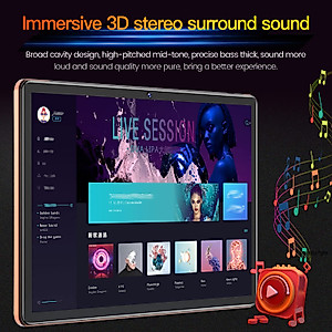 10.1 inch S15 Tablet, 4+32G Full Screen Tablets with Dual SIM Card Slots, Android 8, 1280x800 HD, WiFi, Bluetooth, GPS, 2MP/5MP Camera (Black)