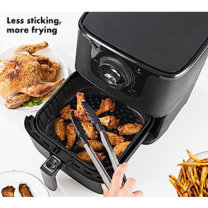 Airware Aeromats Pro Reusable Air Fryer Liners | 3-Pack and Magnetic Cook Times List | Air Fryer Accessories For NINJA, INSTANT VORTEX, GOURMIA, MORE | USA Designed, 100% Silicone 8-Inch Round