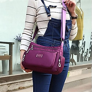 HEYUANPIUS Convertible Crossbody Handbag, Women Casual Messenger Bag Waterproof Nylon Shoulder Bag Large Capacity Mom Handbags Tote Crossbody Pack Purse (Color : 3)