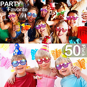 50 Pack LED Glasses New Years Light Up Party Glasses New Years Eve Glow In The Dark Party Supplies Shutter Shades Neon Flashing Glasses Carnival Sunglasses New Years Birthday Wedding Party Favors Toys