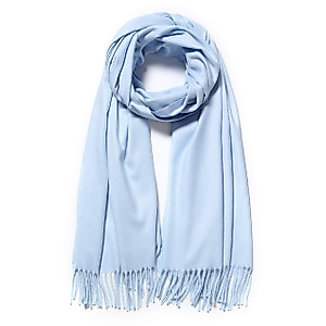 Cindy & Wendy Large Soft Cashmere Silky Pashmina Solid Shawl Wrap Scarf for Women