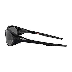 Oakley Men's OO9438 Eyejacket Redux Rectangular Sunglasses, Matte Black/Prizm Black, 58 mm