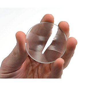 Round Double Convex High Optical Purity Glass Lens - 2" (50mm) Diameter - 150mm Focal Length - 5.5mm Thick Approx. - Eisco Labs