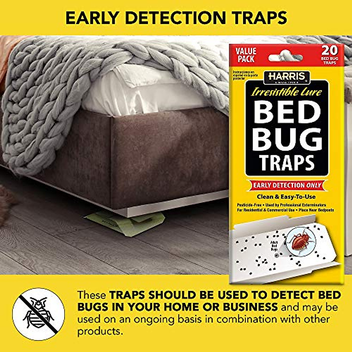 HARRIS Bed Bug Traps - Parent (20-Pack)