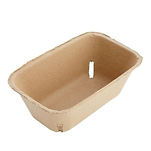 Pulp Fiber Berry Baskets for Fruit (1 Pint, 7.36 x 4.56 x 2.6 In, 60 Pack)