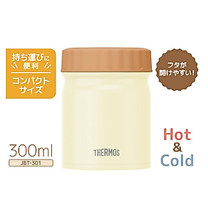 Thermos JBT-301 CRW Vacuum Insulated Soup Jar, 10.1 fl oz (300 ml), Cream White